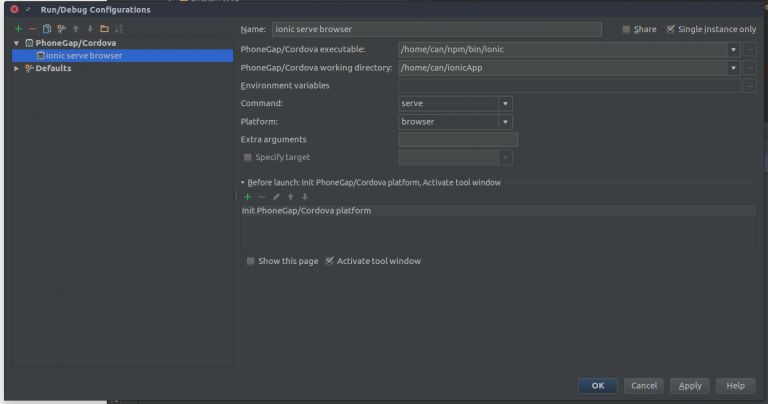 Setup Ionic 2 Typescript Debugging With Intellijwebstormjetbrains Ide Web Development Blog